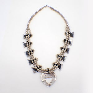 Cecil Ashley Navajo Bib Necklace Sterling Silver Turquoise Coral - Etsy