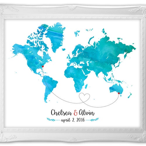 Custom Wedding Guest Book Map Printable Poster File - Etsy