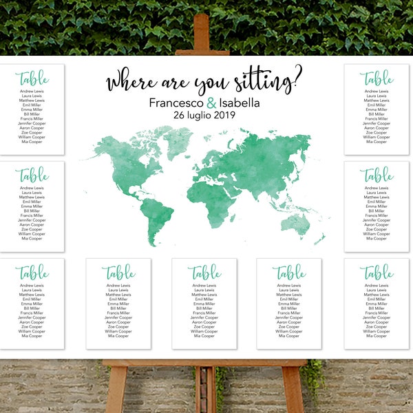Wedding Seating Chart Map Printed - Etsy
