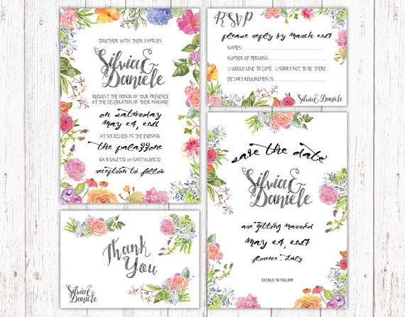 Invitation Kit Wedding Printable Digital File Custom | Etsy