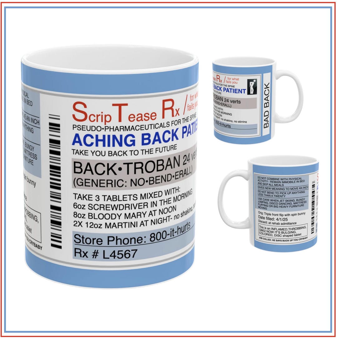 Painful Back Pain Gift Backpain Gifts for Chiropractic Spine Gifts ...