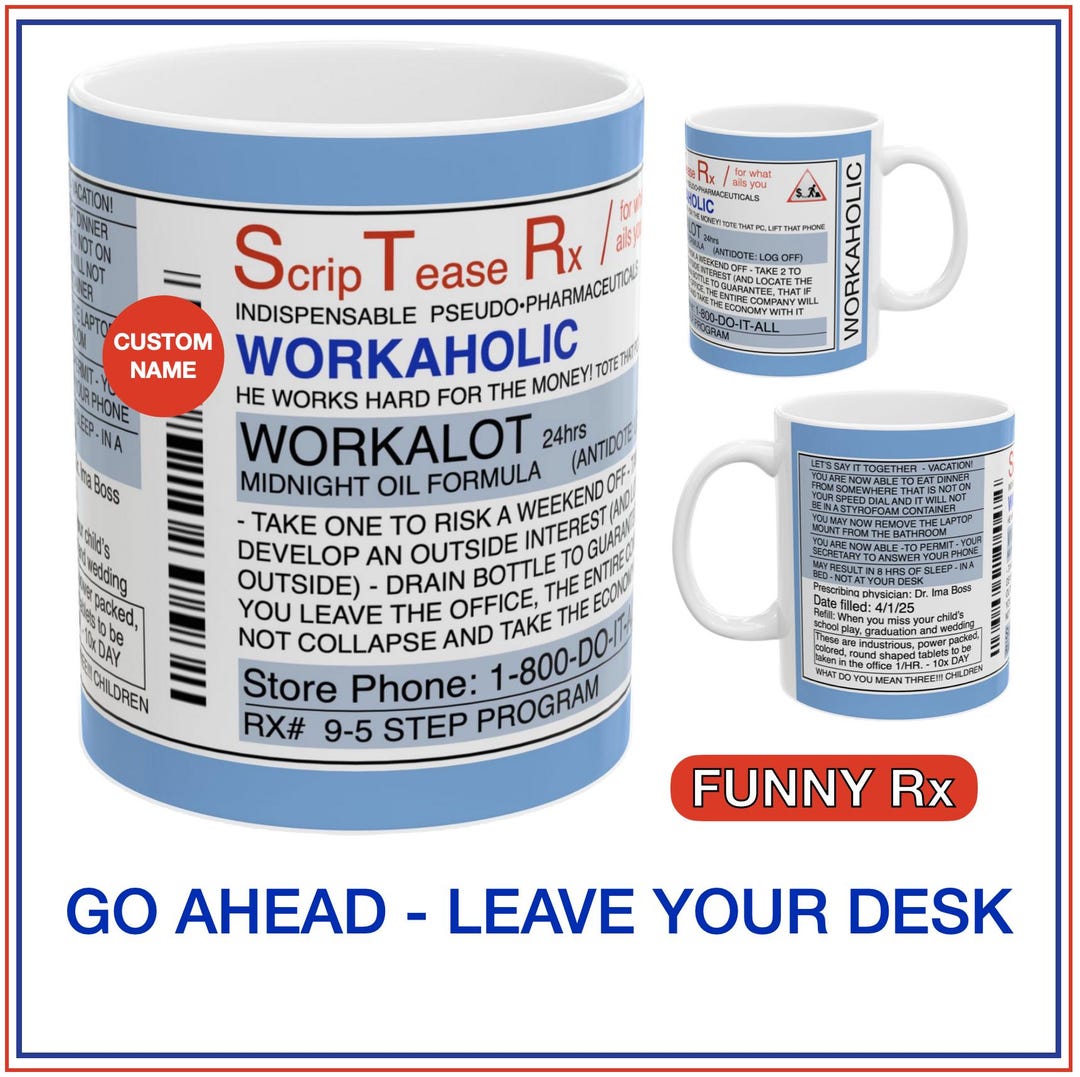 Personalized WORKAHOLIC Co-worker Gift for Office Works Coworker ...