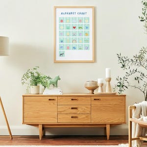 Alphabet Chart Poster, Digital Download, Printable Nursery Artwork ...