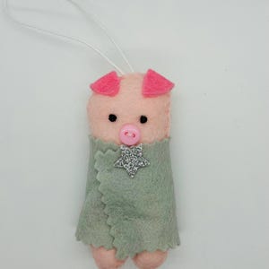 Cute Handmade Felt Pigs in Blankets Decorations, Christmas Tree Pigs in ...