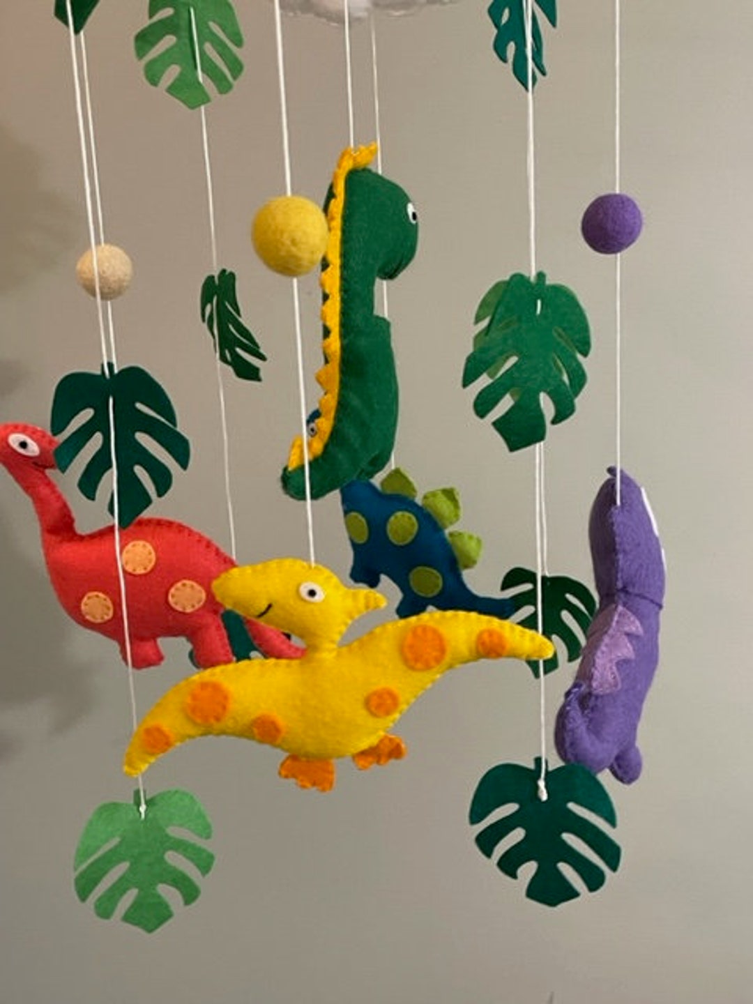 Dinosaur Nursery Mobile, Cot Mobile, Crib Mobile, Felt Dinosaurs ...