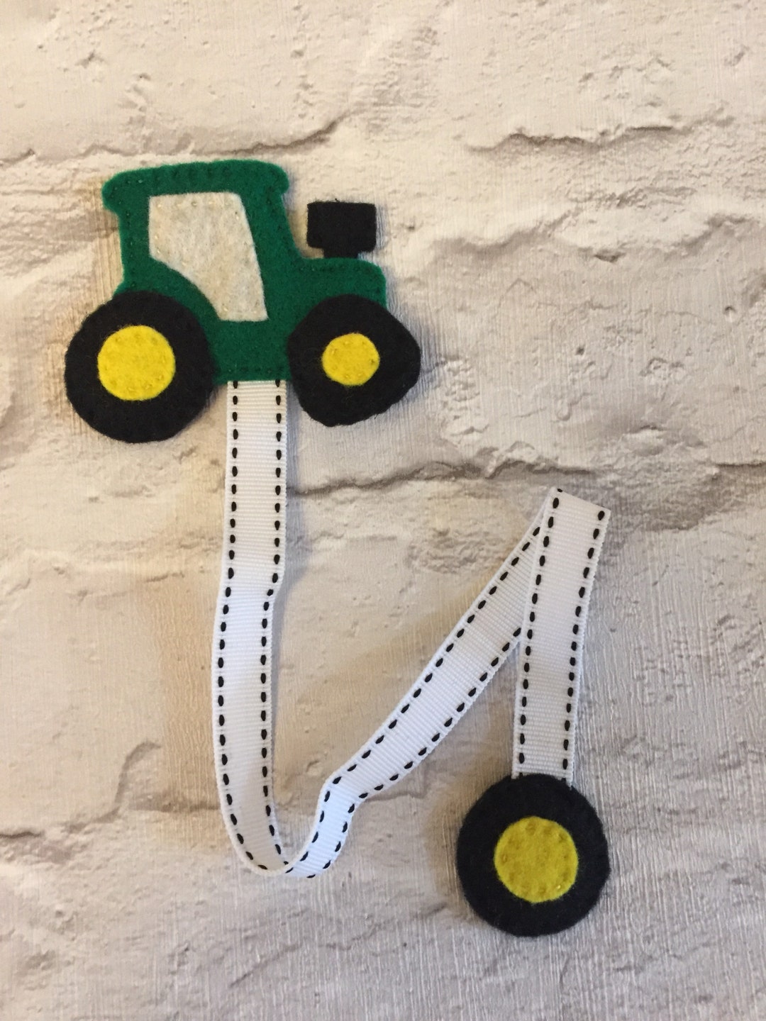 Felt Tractor Bookmark, Kids Bookmark, Handmade Felt Bookmark, Farm ...