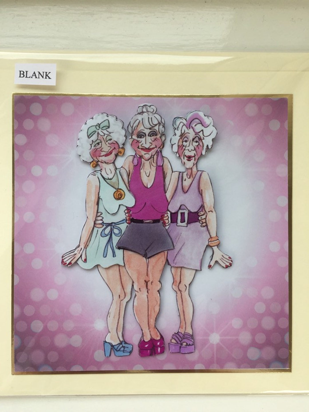 Best Friends Greetings Card, Girls Night Out Card, Handmade Decoupage ...