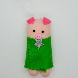 Cute Handmade Felt Pigs in Blankets Decorations, Christmas Tree Pigs in ...