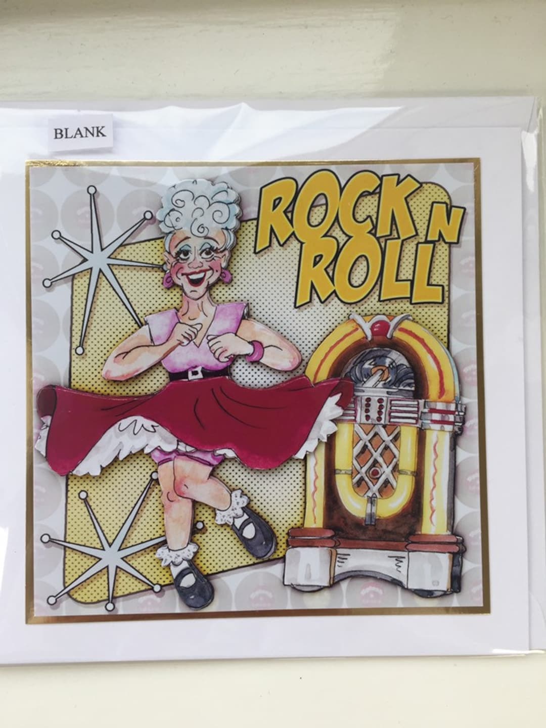 Rock 'n' Roll Card, Greetings Card, Rock and Roll Card, Birthday Card ...