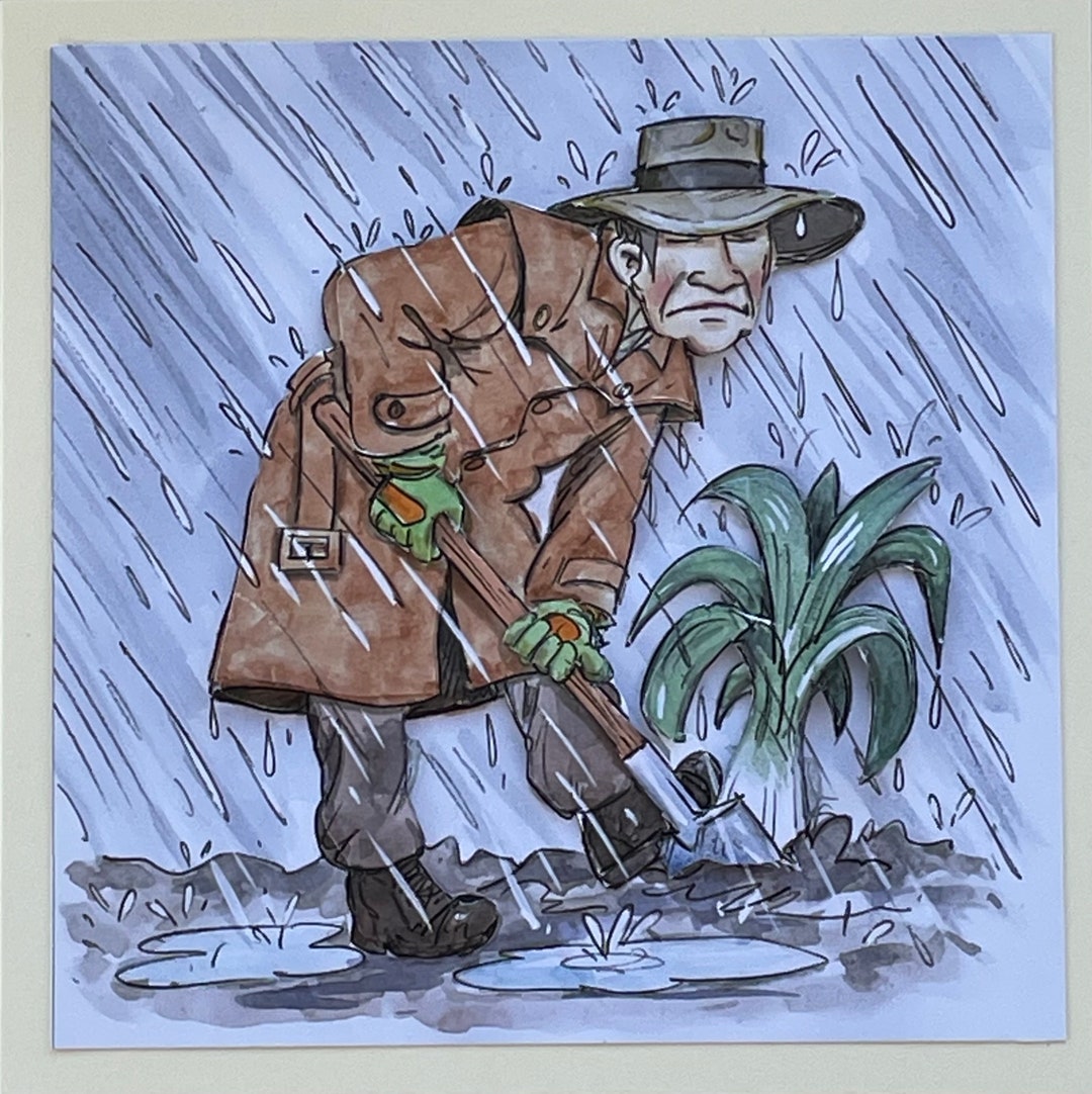 Allotment Card, Birthday Card, Retirement Card, Grumpy Allotment Holder ...