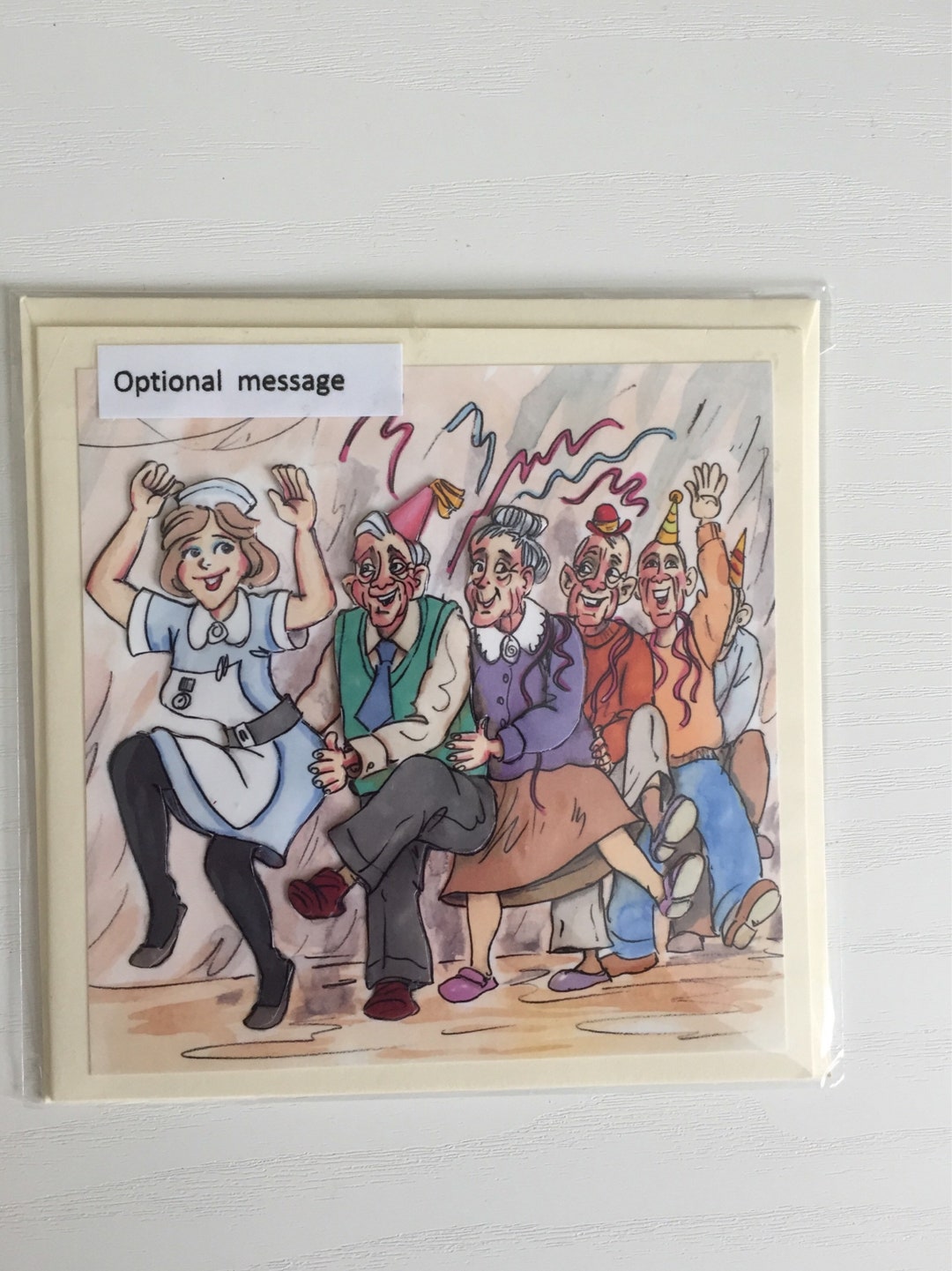 Care Home Conga Card, Retirement Card, Birthday Card, Decoupage 3D ...