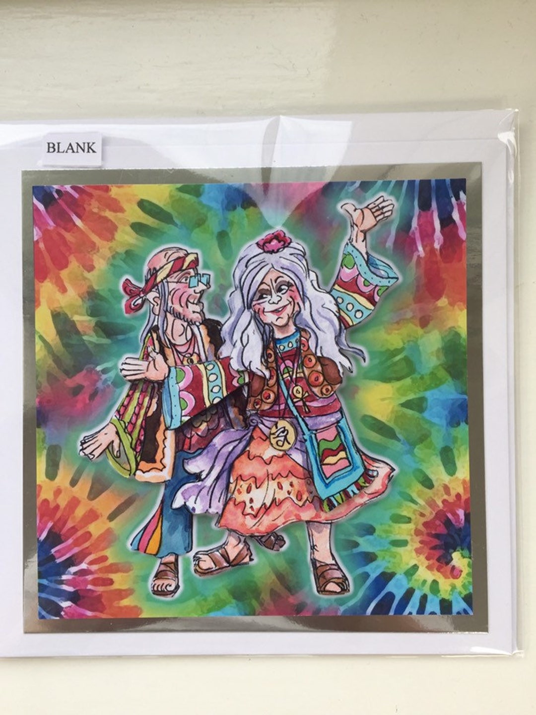 Old Hippies Card, Birthday Card, Decoupage 3D Card, Hippy Card ...