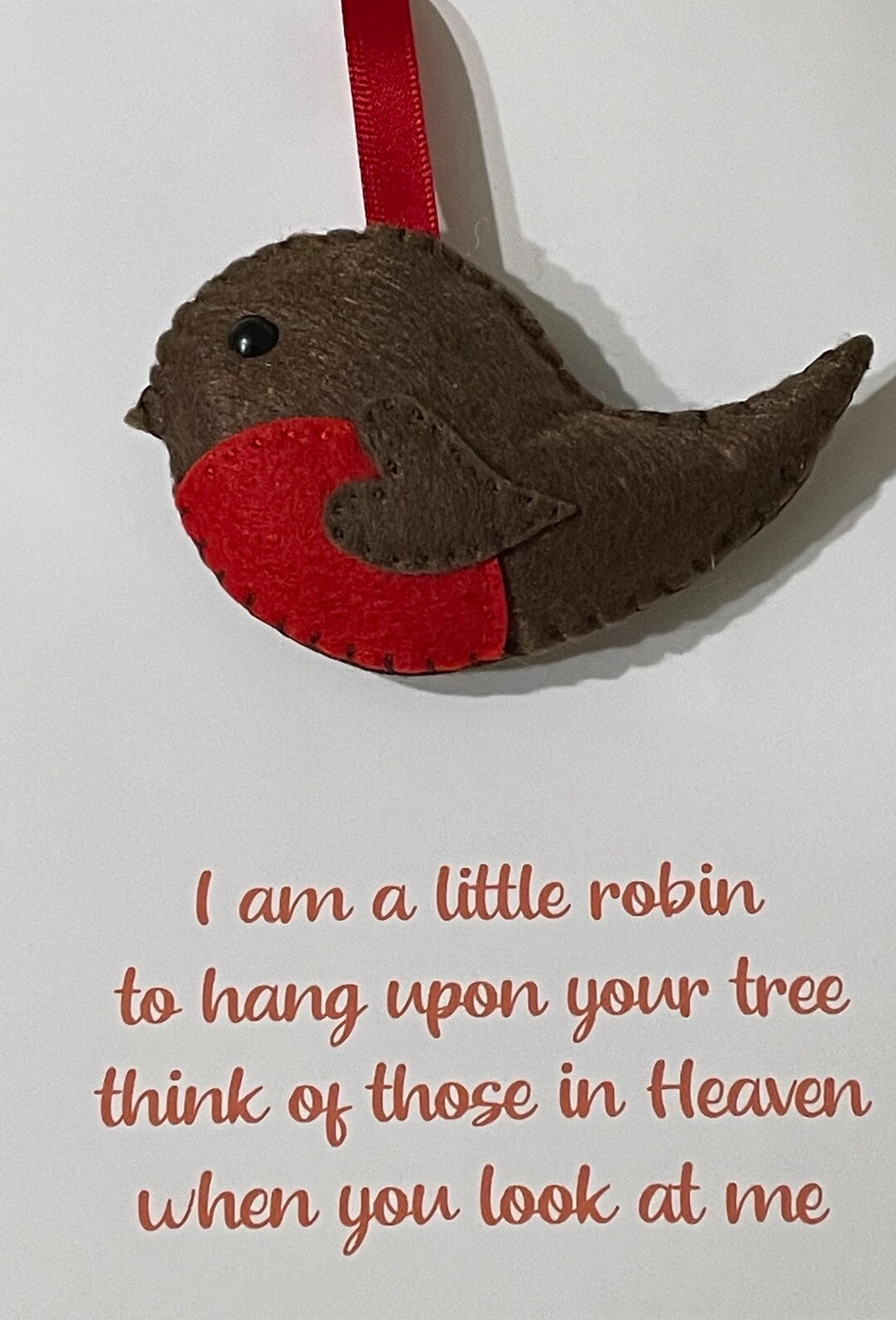 Felt Remembrance Robin, Christmas Robin Decoration, Letterbox Robin ...