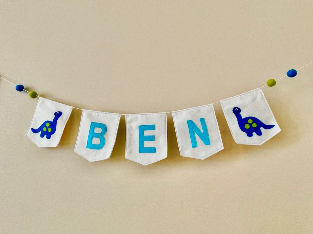 Dinosaur Bunting, Pennant, Name Garland, Flags, Nursery Decor, Kids ...