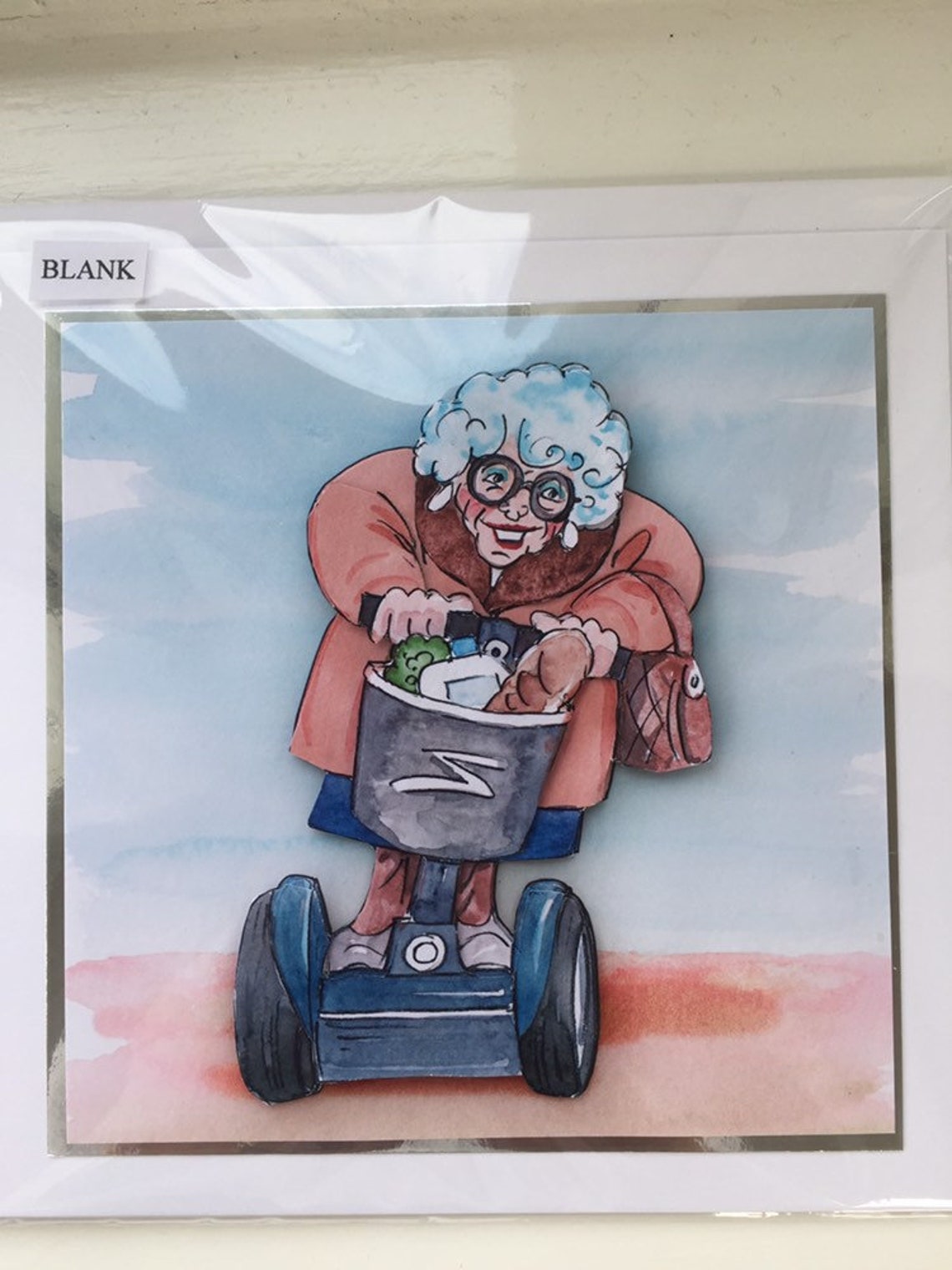 Segway Card Funny Segway Granny Decoupage 3D Blank Card - Etsy