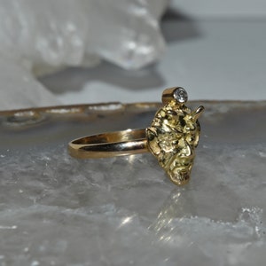 14K Gold Devil Prince of Darkness Diamond Ring Repurposed Vintage Stick ...