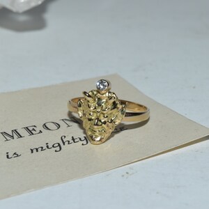 14K Gold Devil Prince of Darkness Diamond Ring Repurposed Vintage Stick ...
