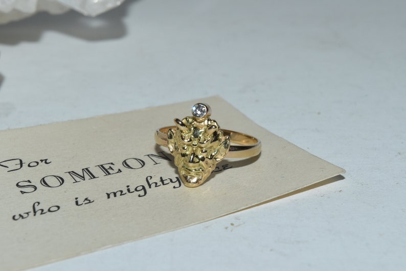 14K Gold Devil Prince of Darkness Diamond Ring Repurposed - Etsy