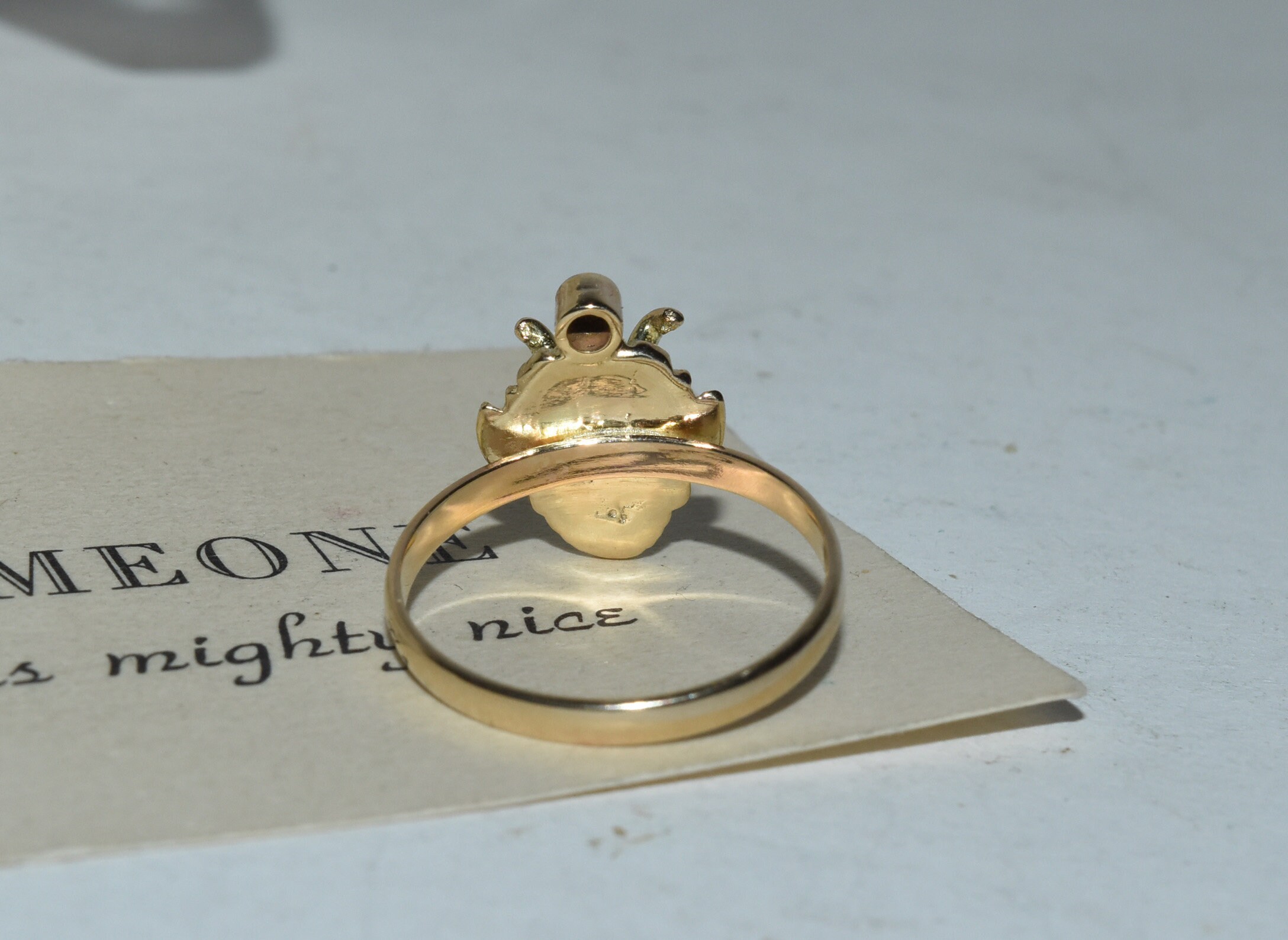 14K Gold Devil Prince of Darkness Diamond Ring Repurposed | Etsy