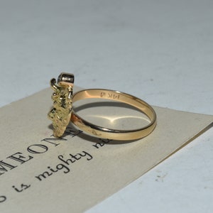 14K Gold Devil Prince of Darkness Diamond Ring Repurposed Vintage Stick ...