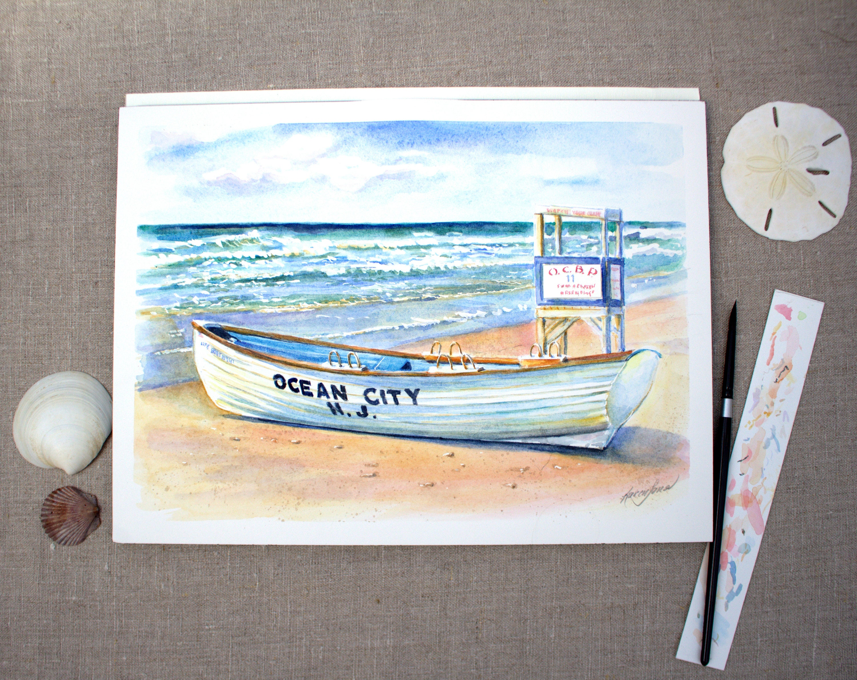 Boat Painting/ Custom Boat Painting/ Watercolor Boat Painting | Etsy