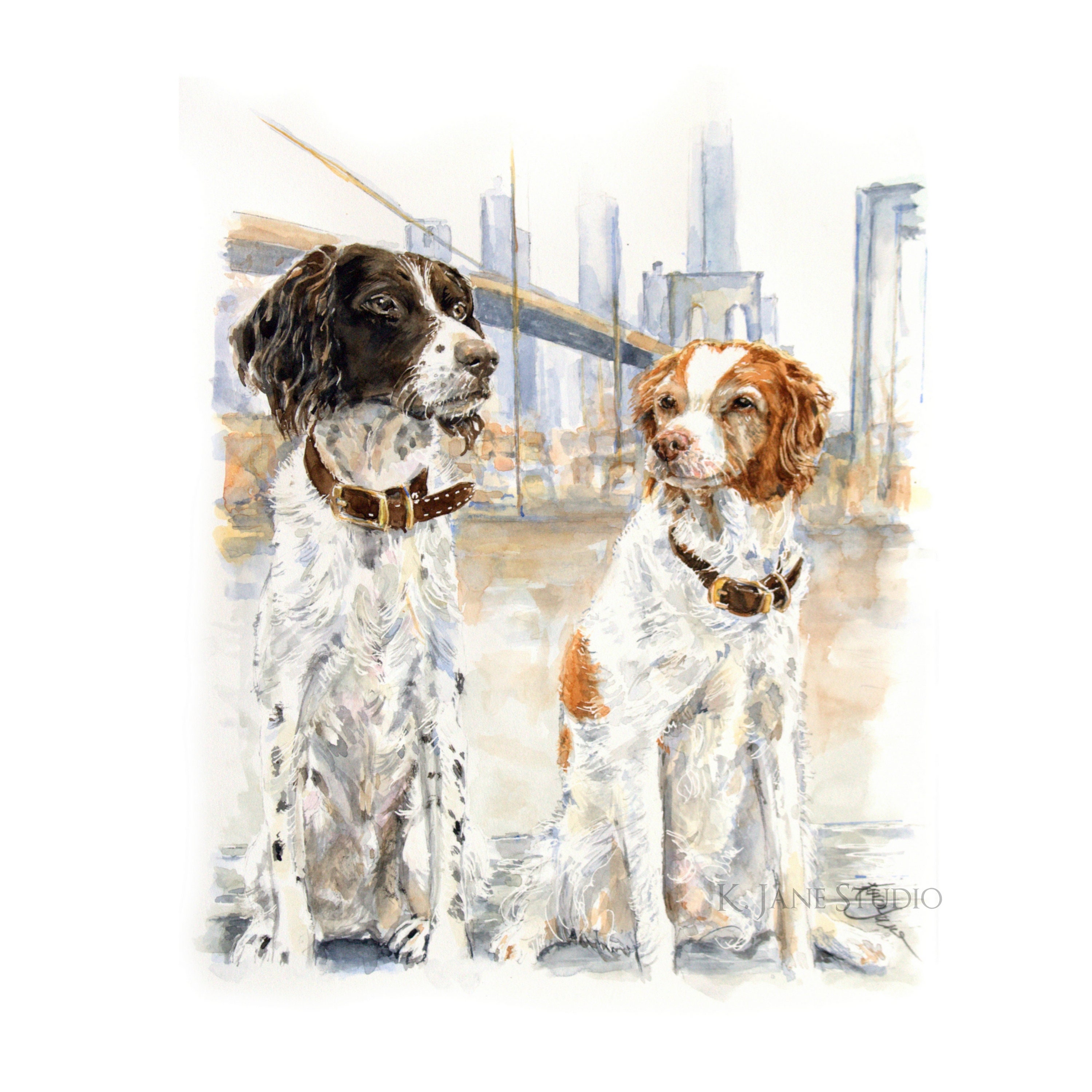 Original Dog Portrait, Cat Portrait, Pet Portrait , Watercolor Dog ...