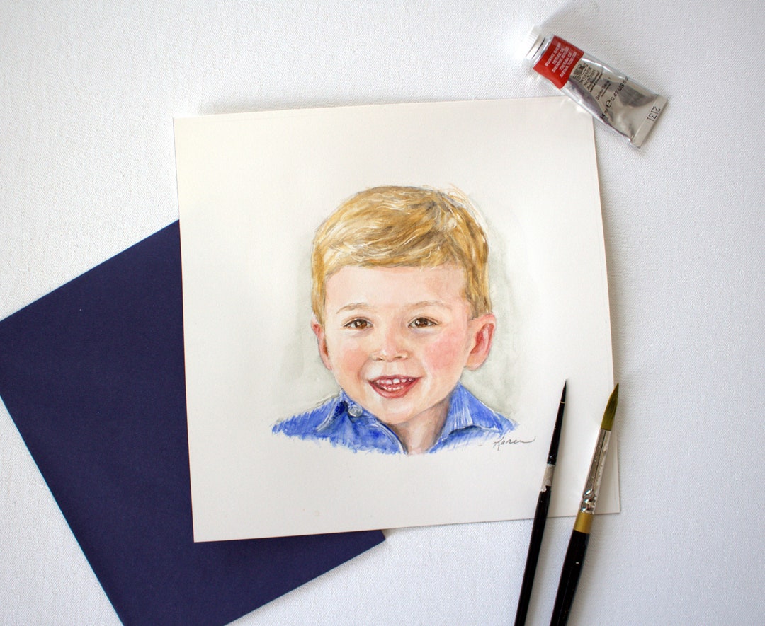 Watercolor Portrait / Mini Portrait/ Child Portrait/ Family Portrait ...