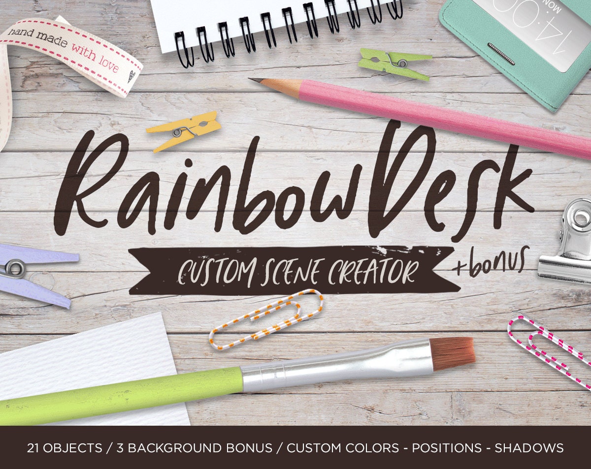 Rainbow Desk Custom Scene Creator/ Styled Desk/ Custom Scene/ - Etsy