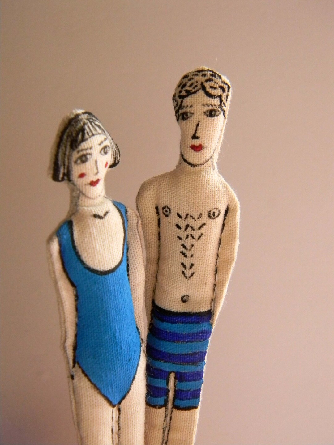 Swimmer Brooch Hand Made Textile Brooch, Sea Lovers Gift, Artwork by ...