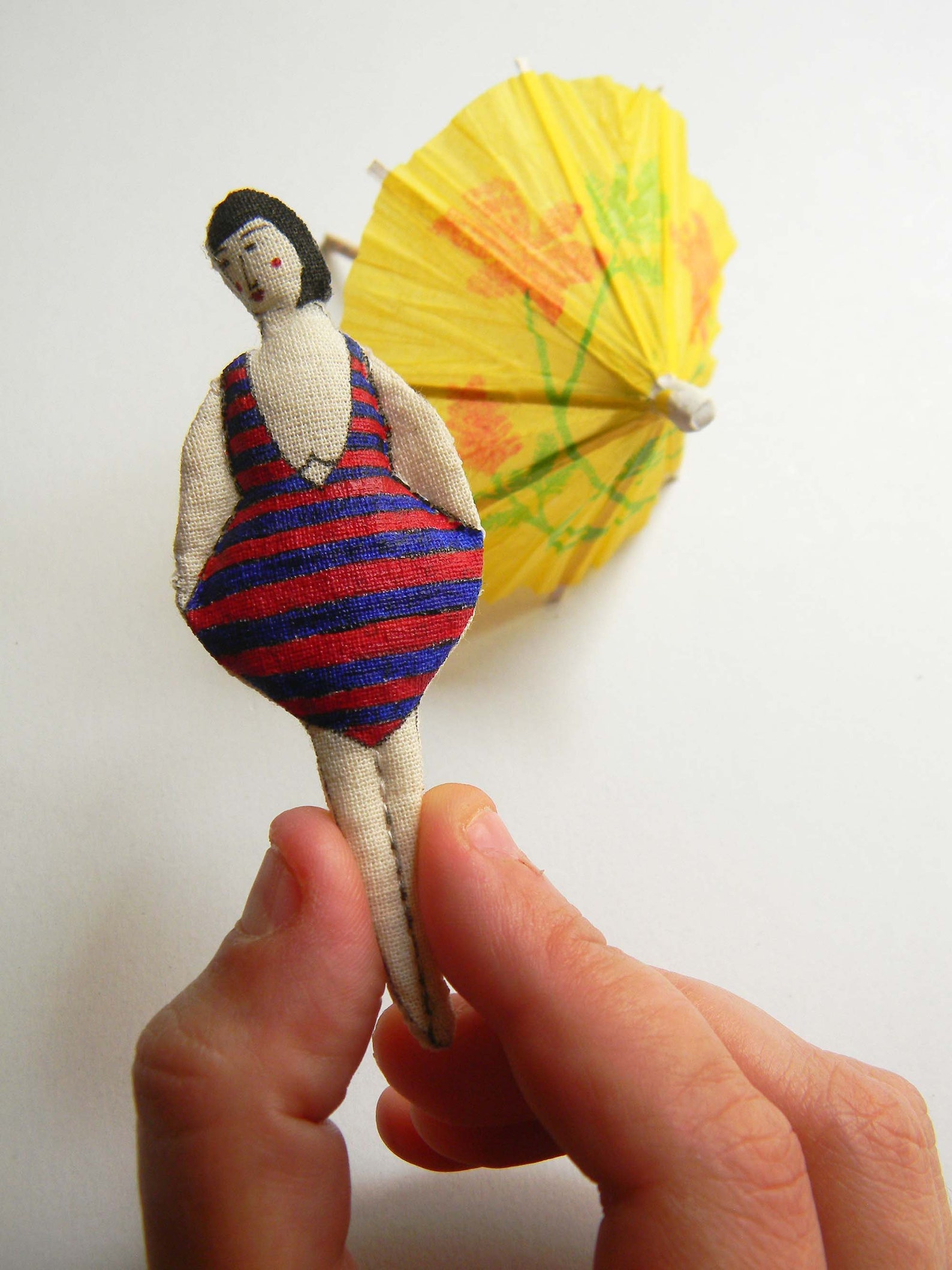 Woman Swimmer Brooch Bathers Pin Handpainted Brooch - Etsy