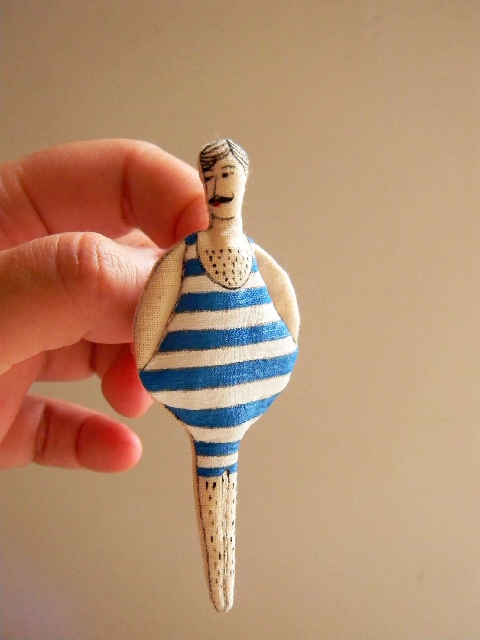 Swimmer Brooch Hand Made Textile Brooch Sea Lovers Gift | Etsy