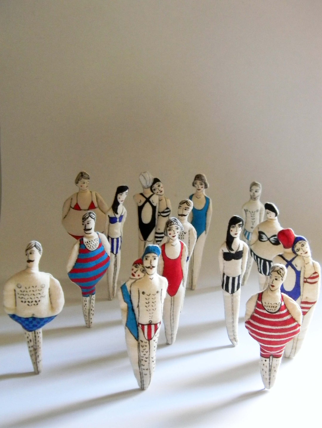 Swimmers Handmade Textile Brooch Swimmer Mini Doll Sea - Etsy UK