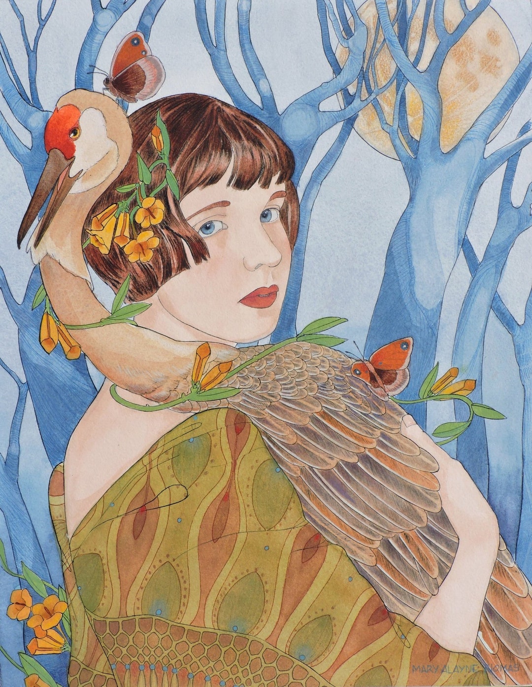 The Night Calls Limited Edition Print of Original Mixed Media Painting ...