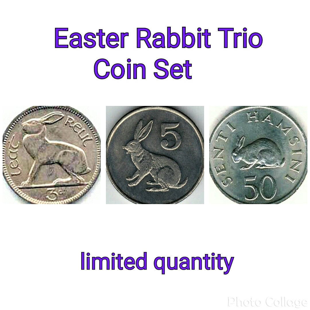 Easter Special Rabbit Coin Trio Three Bunny Coins From Zimbabwe ...