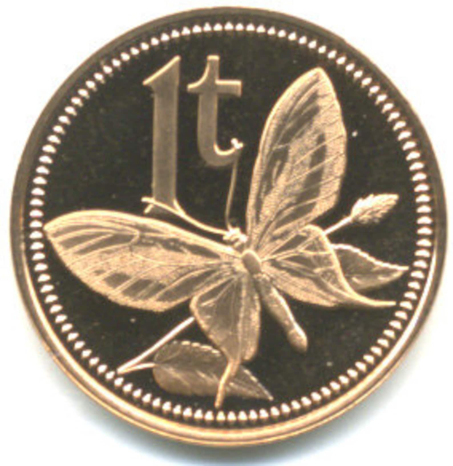 Vintage Butterfly Coin From Papua New Guinea KM1 - Etsy