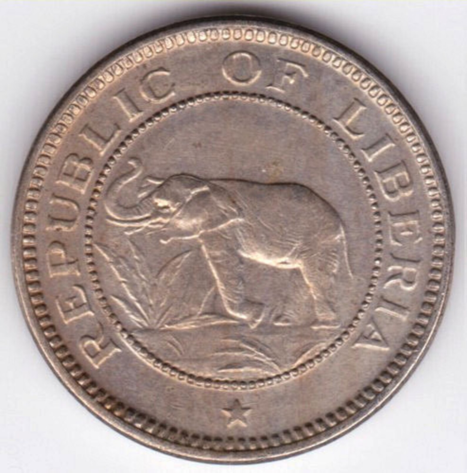 Elephant Coin Liberia 1941 half cent KM10a copper nickel | Etsy