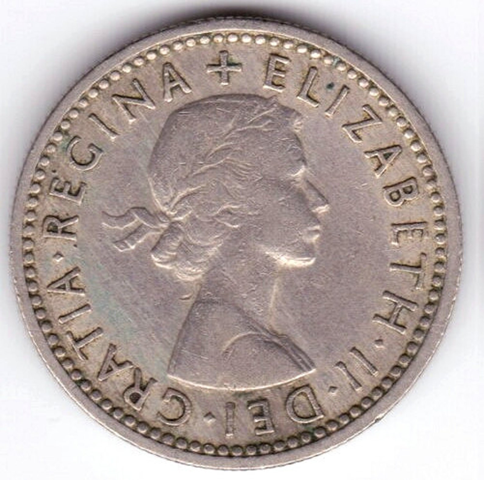 Great Britain 6 Pence Coin. Lucky Six Pence. Wedding Sixpence. 1953 ...