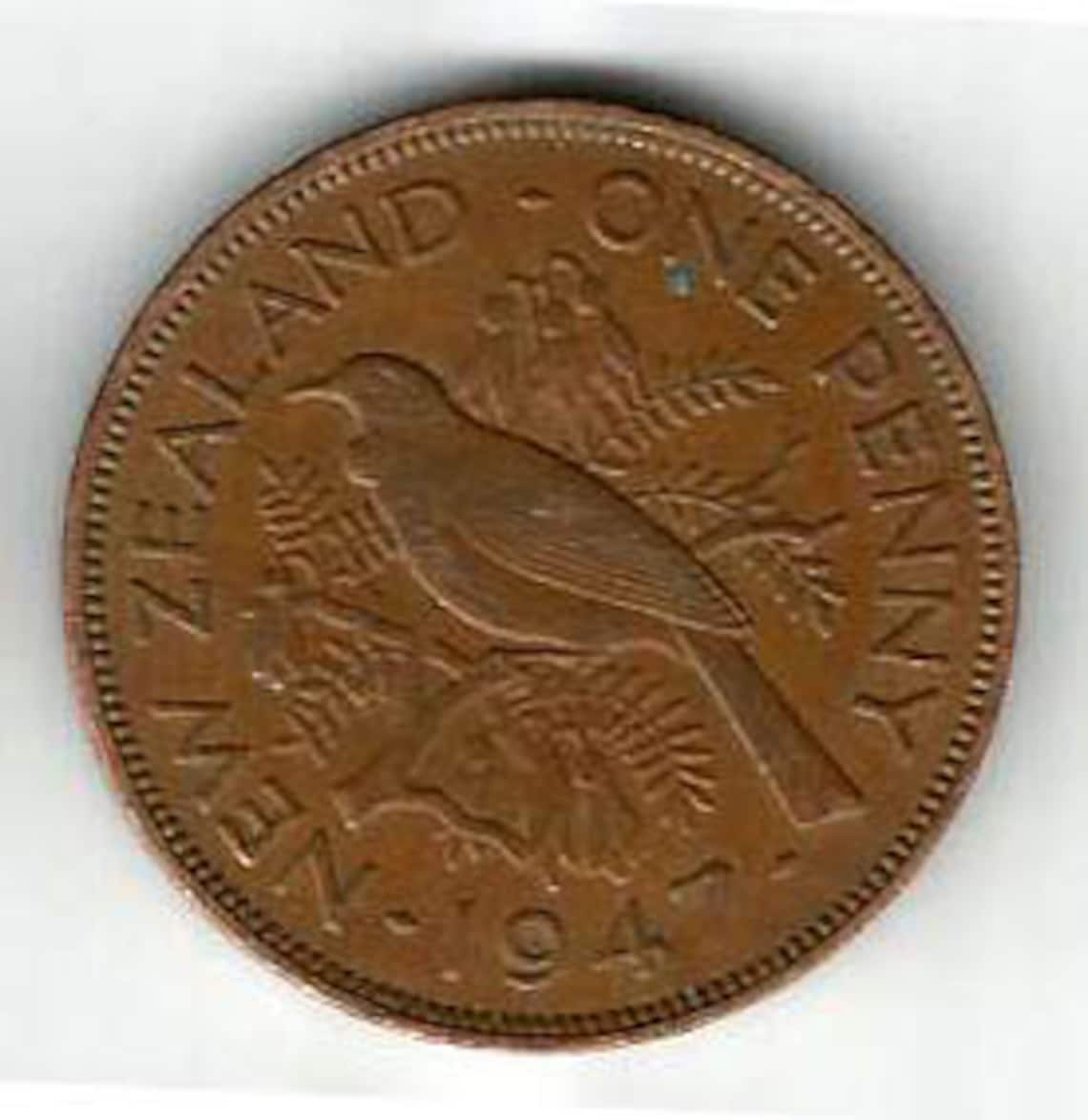 Bird Coin Coin Connoisseur Antique One Penny Coin From New Zealand Tui ...