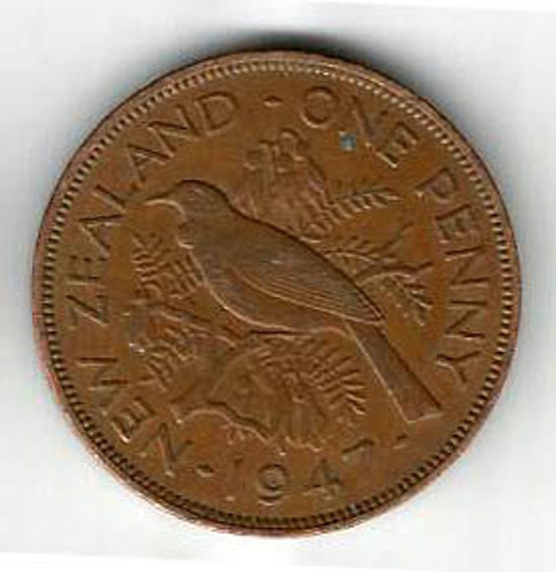 Bird Coin Coin Connoisseur Antique One Penny Coin From New Zealand Tui ...