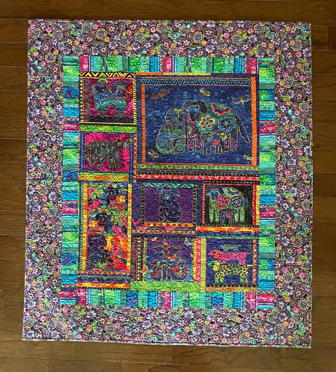 Laurel Burch Dogs & Doggiesquilted WALL HANGING 35 X 39 - Etsy