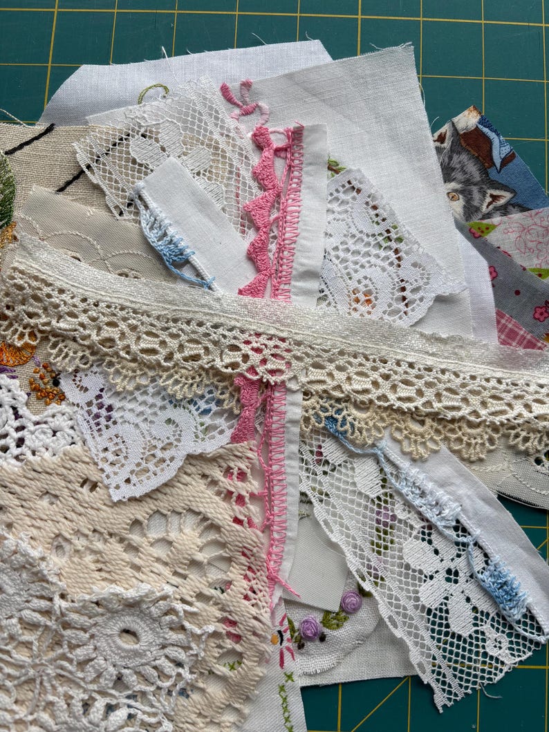 Vintage Embroidery, Snippets and More Crafting Lot K - Etsy