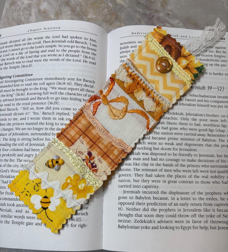 3 Handmade Bookmarks. Made of Linen,lace, Doilies Etc Free Shipping Lot ...