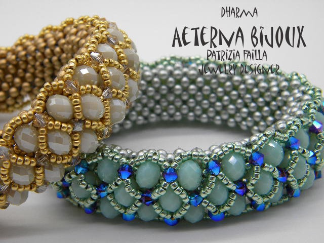 Beading Tutorials and Patterns Dharma Bangle- Beadwork, Bead Pattern, Bead Tutorial, Bead ...