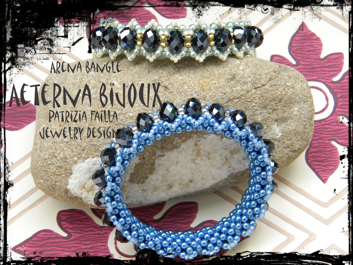 Beading Tutorials and Patterns Arena Bangle Beadwork, Bead Pattern, Bead Tutorial, Bead ...