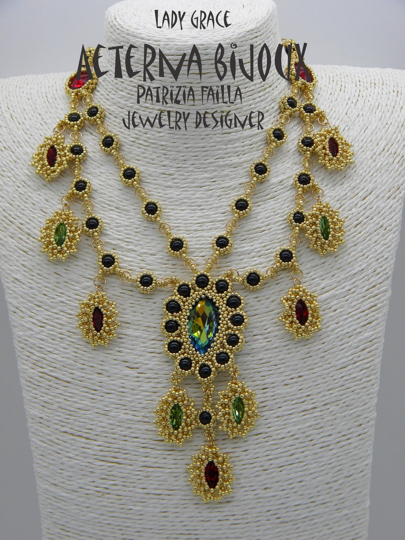 Beading Tutorials and Patterns Lady Grace, Beadwork, Bead Pattern, Bead ...