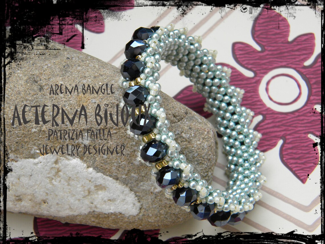 Beading Tutorials and Patterns Arena Bangle Beadwork, Bead Pattern, Bead Tutorial, Bead ...