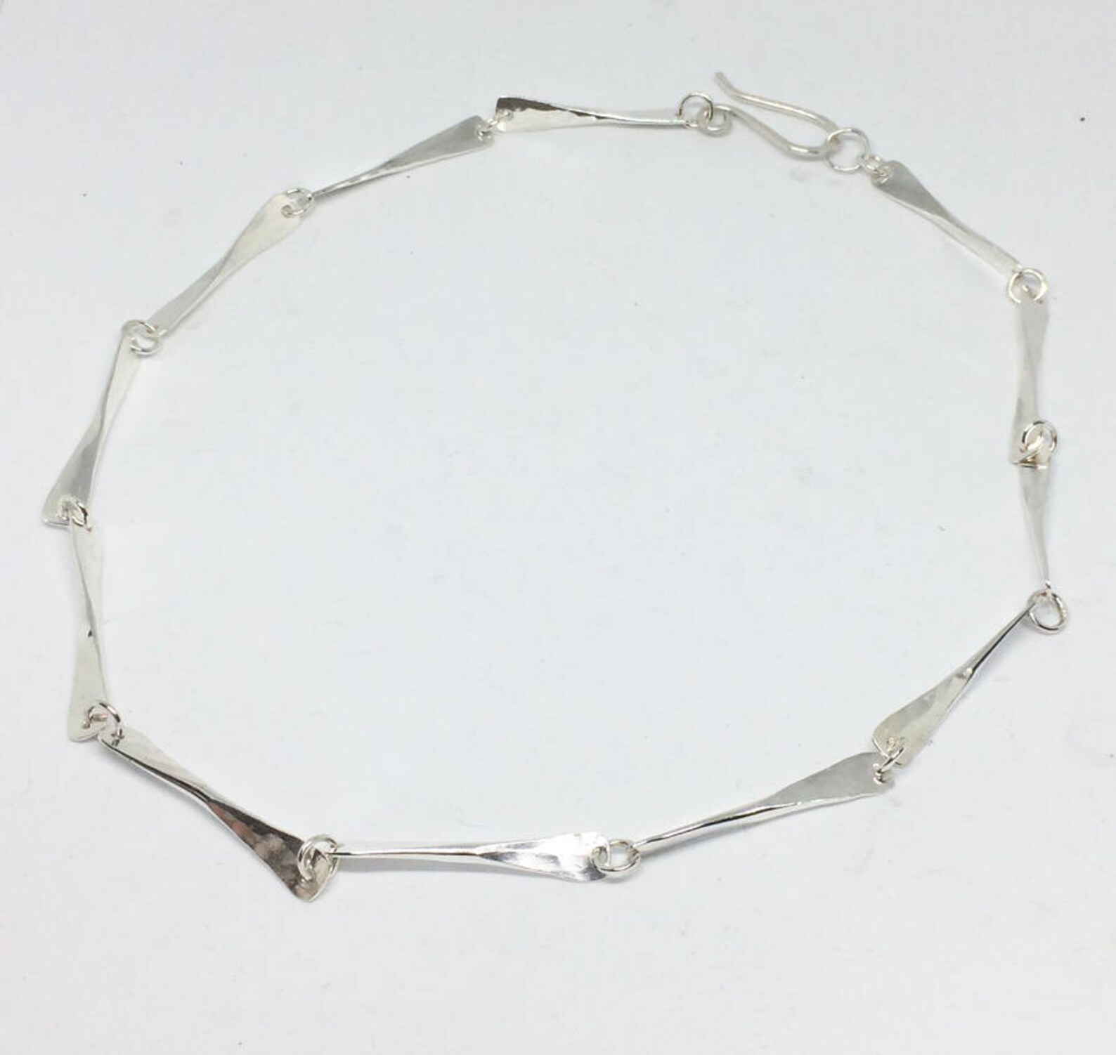 Forged Silver Necklace, Contemporary Scandinavian Design, Modern Silver ...