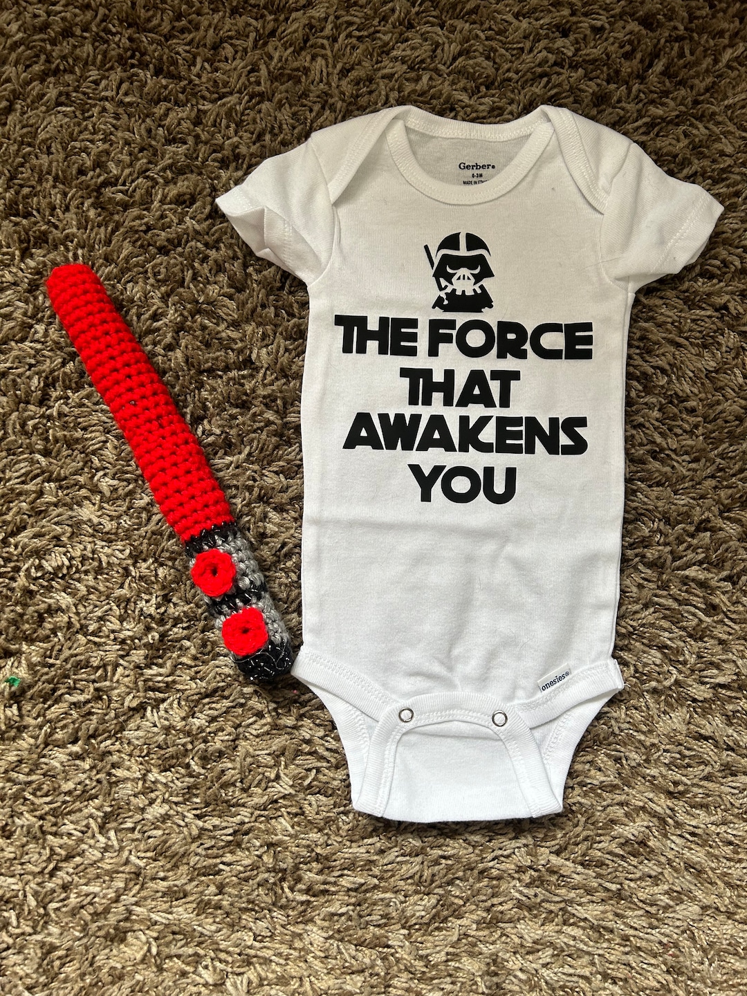 Darth Vader Baby Set the Force That Awakens You Onsie/midi Lightsaber ...