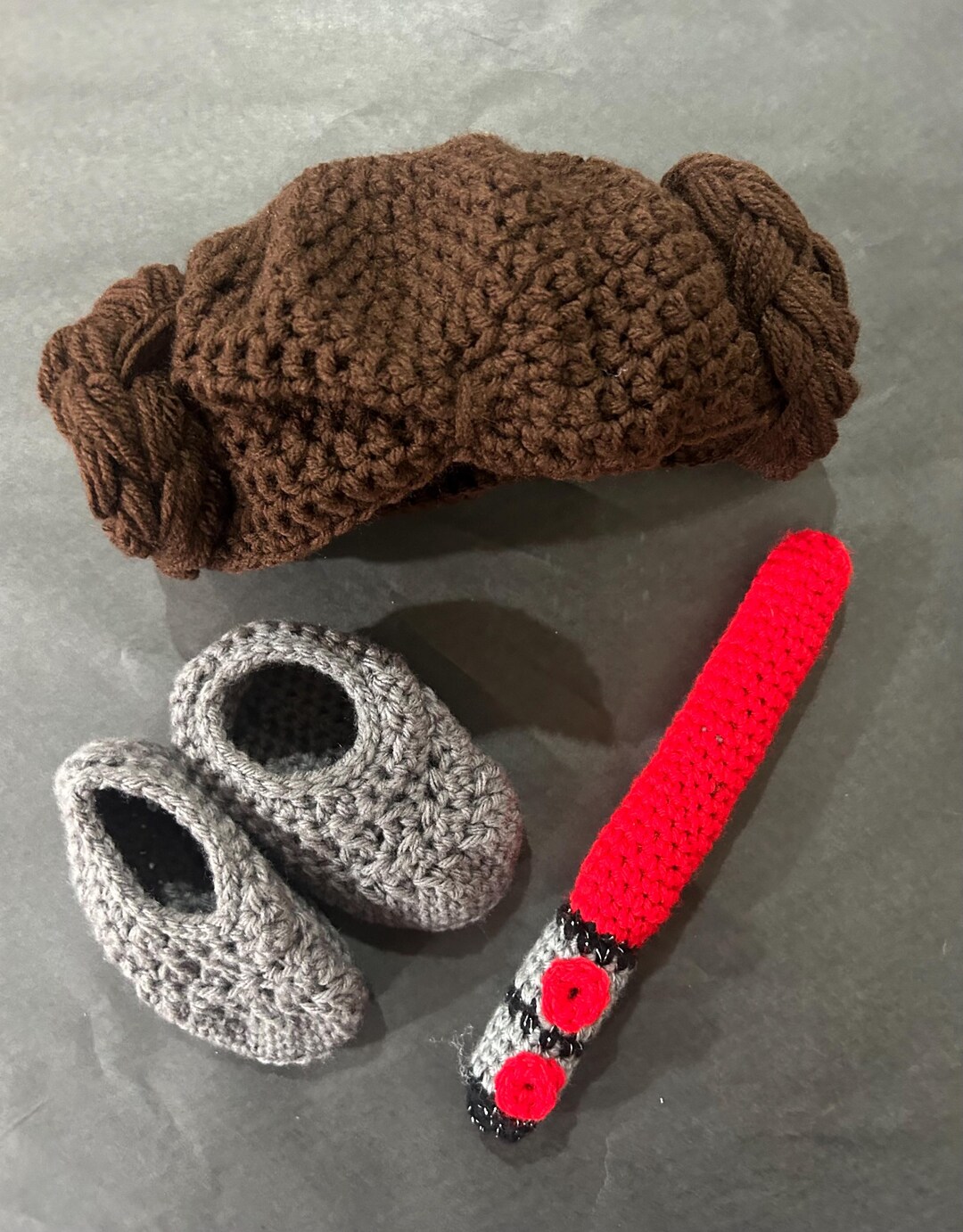 Princess Leia Baby Set (shoes, Hat, and Midi Lightsaber) - Etsy