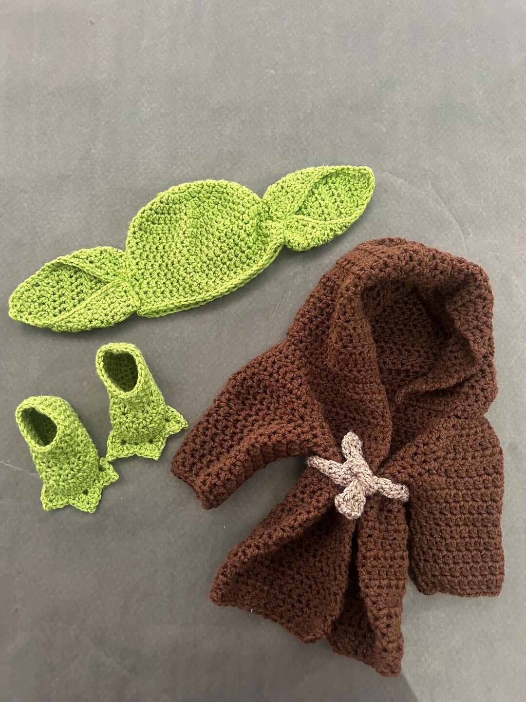 Yoda/grogu Robe Baby Set (hat/robe/feet) - Etsy